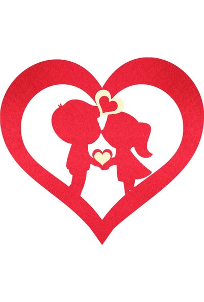 Lora Davet Keçe Yılbaşı Süsleri - Kırmızı 16073