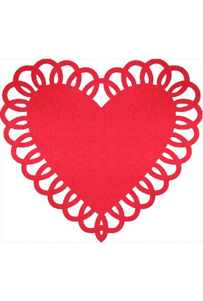 Lora Davet Keçe Yılbaşı Süsleri Amerikan Servisi - Kırmızı 16084