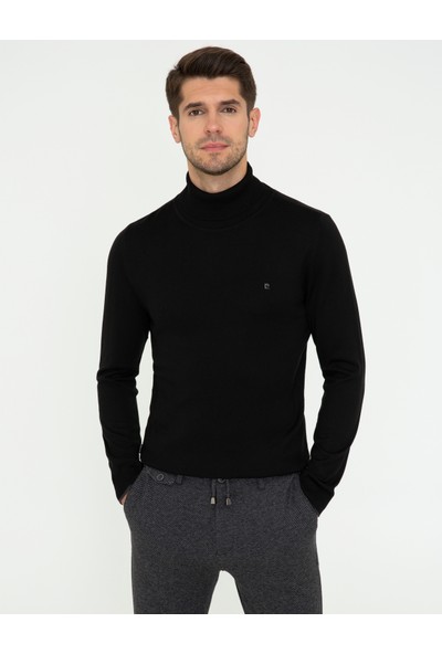 Pierre Cardin Siyah Slim Fit Balıkçı Yaka Basic Triko Kazak 50248583-VR046 Pierre Cardin Siyah Slim Fit Balıkçı Yaka Basic Triko Kazak 50248583-VR046
