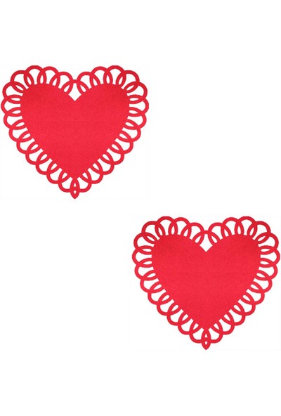 Lora Davet Keçe Yılbaşı Süsleri Bardak Altlığı - Kırmızı 16117