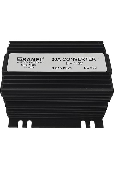 Sanel Konvertör 20 Amper 24V 12V Voltaj Düşürücü SCA20 Sanel Konvertör 20 Amper 24V 12V Voltaj Düşürücü SCA20