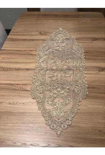 Sosyete Dükkanı Özel Dantel Detaylı Krem Runner 110 x 35 cm. Sosyete Dükkanı Özel Dantel Detaylı Krem Runner 110 x 35 cm.
