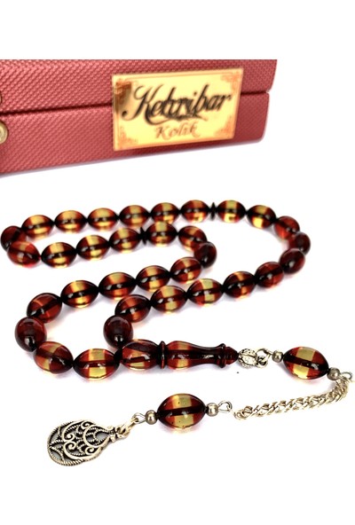 Kehribarkolik Sürmeli Ateş Kehribar Tespih