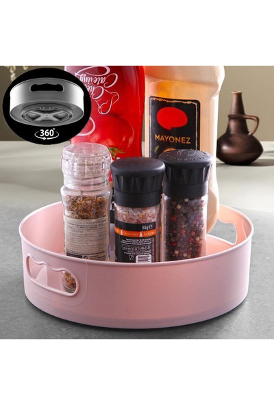 Vienev 360 Derece Dönen Banyo&buzdolabı Düzenleyici Tepsi Pembe Vienev 360 Derece Dönen Banyo&buzdolabı Düzenleyici Tepsi Pembe