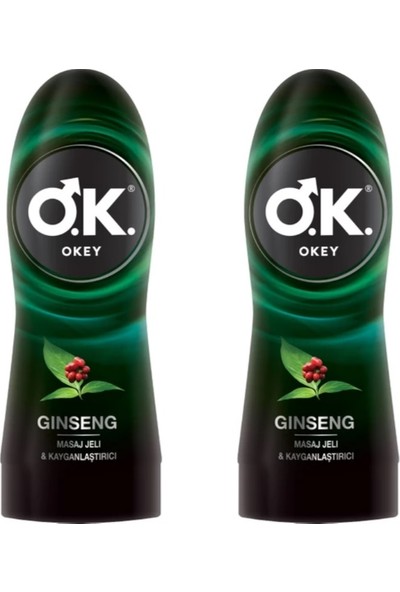 Okey Masaj Jeli & Kayganlaştırıcı Jel Ginseng 200 +200 ml Okey Masaj Jeli & Kayganlaştırıcı Jel Ginseng 200 +200 ml
