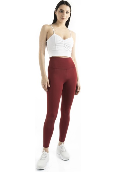 The Step Sports Straight Kadın Bordo Yüksek Bel Toparlayıcı, Sıkılaştırıcı Yoga Tayt 25 The Step Sports Straight Kadın Bordo Yüksek Bel Toparlayıcı, Sıkılaştırıcı Yoga Tayt 25