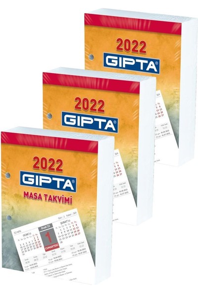 Gıpta 2022 Blok Masa Takvimi 10 x 13 cm 3'lü