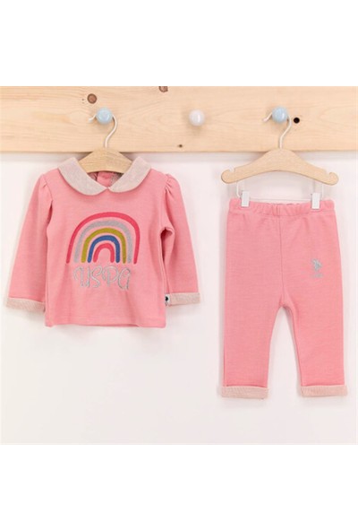 U.s Polo 2li Takım Uzun Kol Açık Koral