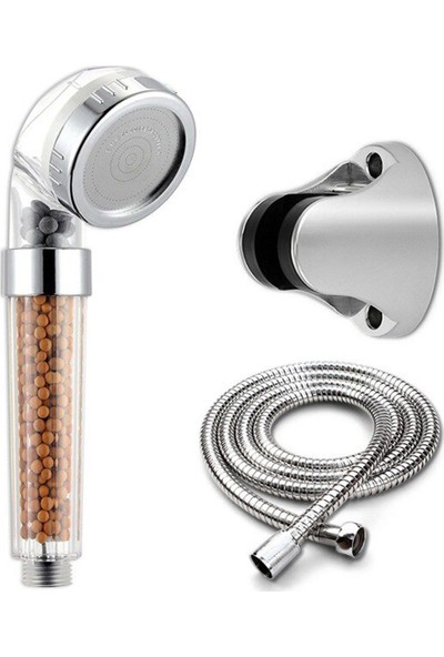 Arvenis Shower Tasarruflu ve Arıtmalı Duş Başlığı +Hortum+Askı Aparatı Komple Set