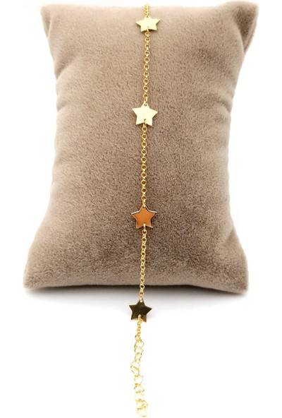 Karra Jewelry 925 Kadın 22 cm Yıldız Altın Kaplama Gümüş Halhal Karra Jewelry 925 Kadın 22 cm Yıldız Altın Kaplama Gümüş Halhal