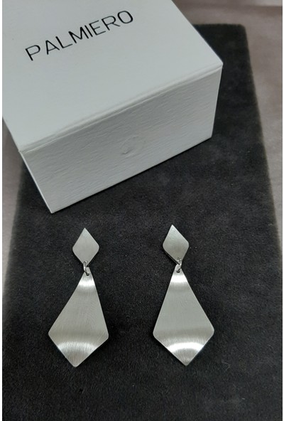 Palmiero 316L Kum Matlı Çelik Sallantılı Küpe