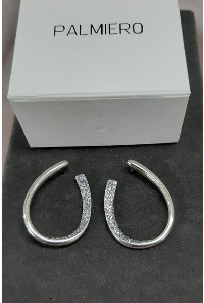 Palmiero 316L Çelik Simli Sallantılı Küpe