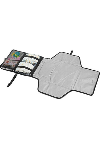 Nice Shop Bebek Alt Açma Örtüsü Fonksiyonel Bakım Çantası Alt Açma Minderi Gri