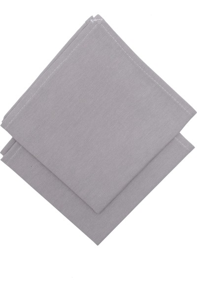 Paris In Paris 2 Adet Gri Renk Kumaş Servis Peçetesi 1.kalite Duck Keten Kumaş (Dertsiz Kumaş)