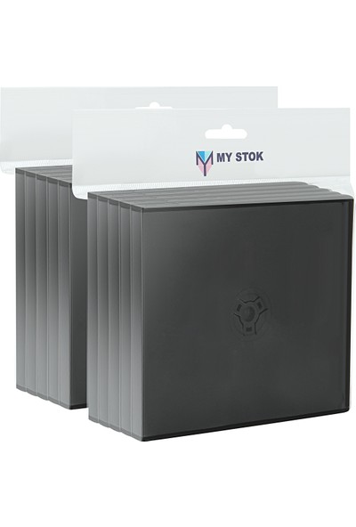 Mystore Mystok 2 Bölmeli Boş CD DVD Kutusu 10'lu Paket Mystore Mystok 2 Bölmeli Boş CD DVD Kutusu 10'lu Paket