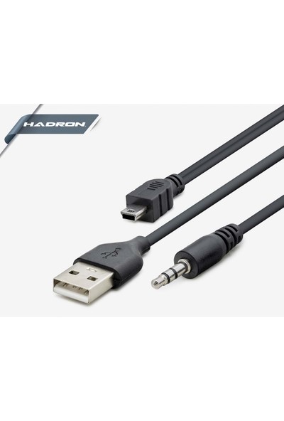 Hadron USB To 3.5 mm + 5 Pin Kablo Medya Player Kablosu Hadron HD4417 Hadron USB To 3.5 mm + 5 Pin Kablo Medya Player Kablosu Hadron HD4417