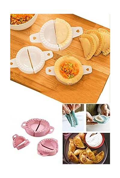 Eydia 3'lü Ravioli Kalıbı Çiğ Börek Poğaça Mantı Hamur Kalıbı Seti Eydia 3'lü Ravioli Kalıbı Çiğ Börek Poğaça Mantı Hamur Kalıbı Seti