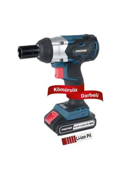 Proter Pst 460 Ws Kömürsüz Darbeli Şarjlı Somun Sökme Makinası Proter Pst 460 Ws Kömürsüz Darbeli Şarjlı Somun Sökme Makinası