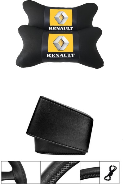 Ayz Oto Aksesuar Renault Clio (2001-2005) Dikmeli Direksiyon Kılıfı + 5d Ortopedik Boyun Yastığı (2li Set) Ayz Oto Aksesuar Renault Clio (2001-2005) Dikmeli Direksiyon Kılıfı + 5d Ortopedik Boyun Yastığı (2li Set)