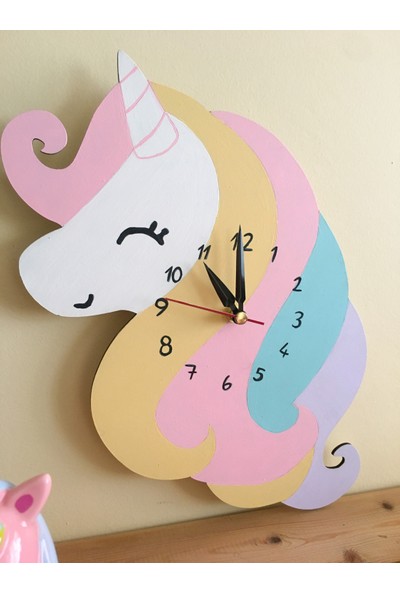 Meri Meli Design Unicorn Bebek Çocuk Odası Duvar Saati Meri Meli Design Unicorn Bebek Çocuk Odası Duvar Saati