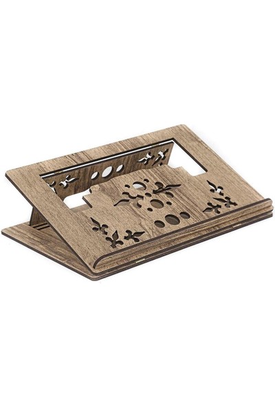 Kuran Sepeti Masaüstü Ahşap Rahle Mdf Kahve Kuran Sepeti Masaüstü Ahşap Rahle Mdf Kahve