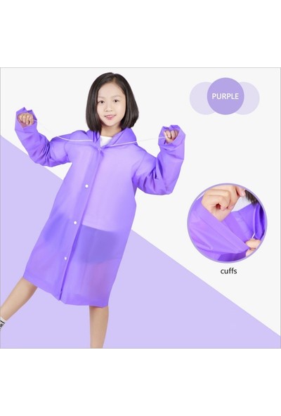 Moda Yedi Kids Eva Çocuk Yağmurluğu, Mor