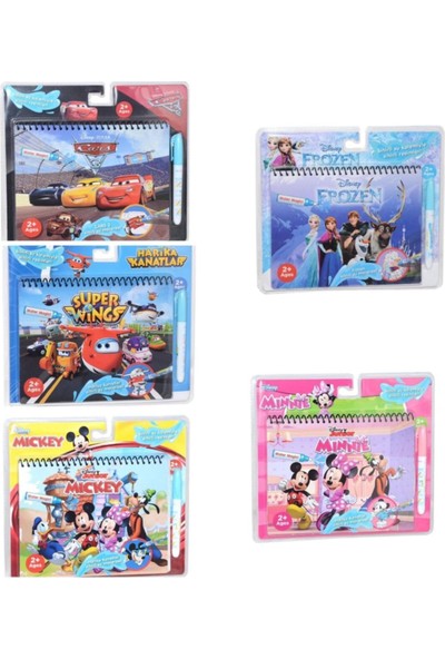 Frozen Car's Minnie Mickey ve Harkita Kanatlar Sihirli Boyama Kitabı Lisanslı 5'li Set Frozen Car's Minnie Mickey ve Harkita Kanatlar Sihirli Boyama Kitabı Lisanslı 5'li Set