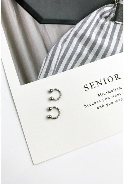 ÇLK Accessories 316L Cerrahi Çelik 2 Li Minimal Septum Piercing ÇLK Accessories 316L Cerrahi Çelik 2 Li Minimal Septum Piercing