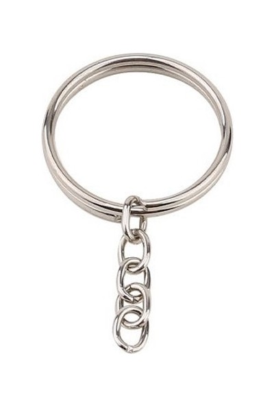 Ozan Tuhafiye Zincirli Anahtarlık Halkası 2.5 cm 50 Adet