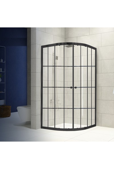 Durul Durul Duşakabin 90 x 90 Oval Siyah Karolaj Cam Durul Durul Duşakabin 90 x 90 Oval Siyah Karolaj Cam