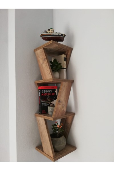 Fassley Dekoratif Duvar Rafı Ağaç