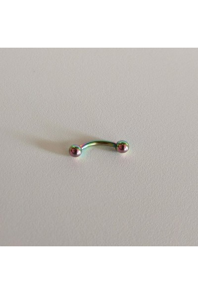 Bylin Cerrahi Çelik Muz Piercing 8 mm - Gökkuşağı Bylin Cerrahi Çelik Muz Piercing 8 mm - Gökkuşağı