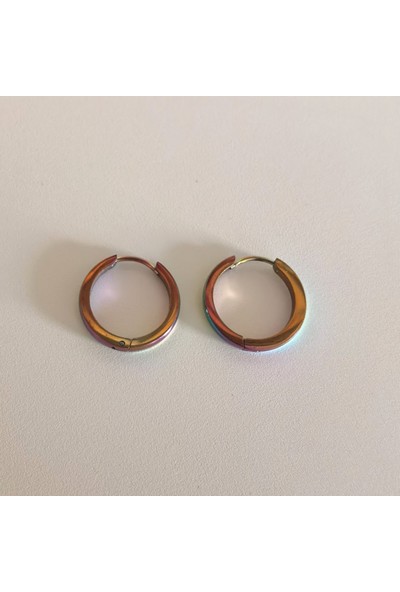 Bylin Rainbow Cerrahi Çelik Halka Küpe