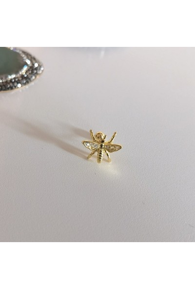 Bylin Gold 925 Ayar Gümüş Arı Piercing/küpe
