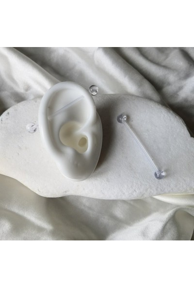 Bylin Bioplast Şeffaf Köprü Piercing 35 mm