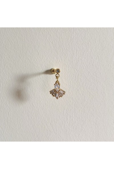 Bylin Cerrahi Çelik Gold Yelpaze Kıkırdak Piercing