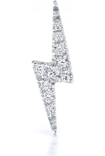 Bylin 925 Ayar Gümüş Şimşek Piercing/küpe