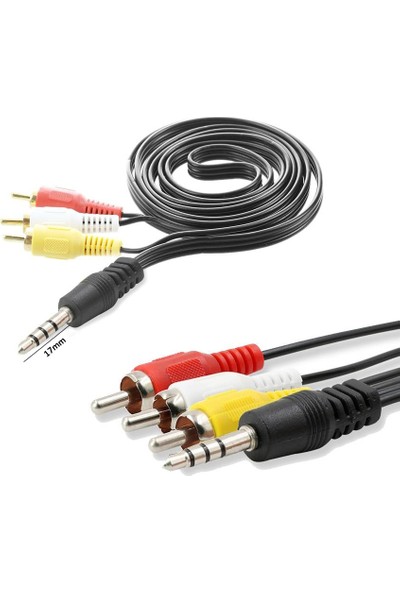 Polaxtor Av Kablo 3rca Aux 3.5mm Uzun Jack (Tüplü Tvye Hd Uydu Bağlar) Polaxtor Av Kablo 3rca Aux 3.5mm Uzun Jack (Tüplü Tvye Hd Uydu Bağlar)