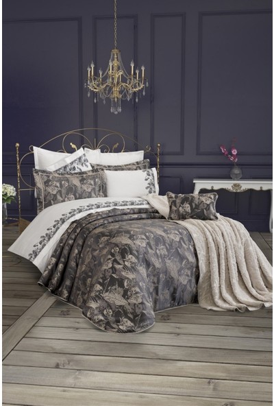 Altınbaşak Pamuk 11 Parça Navia Çeyiz Seti Antrasit