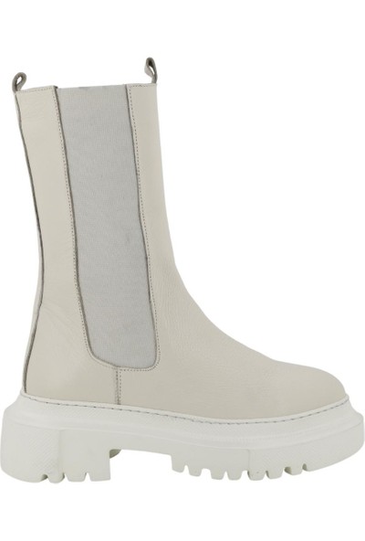 Hobby 21447 Deri Kadın Günlük Bot Bej