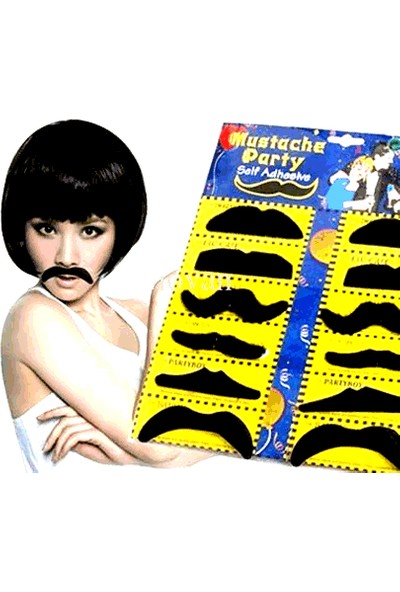 Ozcmax Takma Bıyık Seti (12 Adet)-