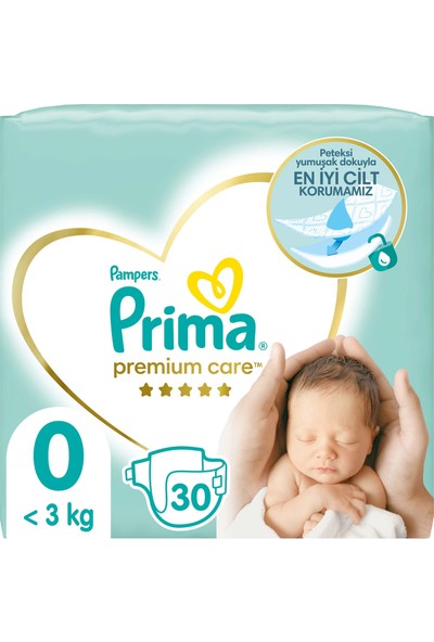 Prima Bebek Bezi Premium Care 0 Beden 30 Adet Prematüre Tekli Paket