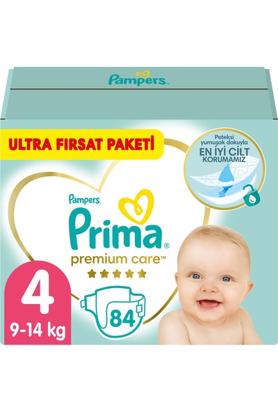 Prima Bebek bezi Premium Care 4 Beden 84 Adet Junior Fırsat Paketi Prima Bebek bezi Premium Care 4 Beden 84 Adet Junior Fırsat Paketi