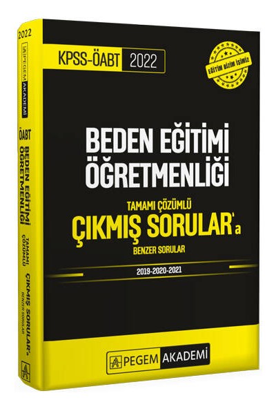 Pegem Akademi Yayıncılık 2022 KPSS ÖABT Beden Eğitimi Öğretmenliği Çıkmış Sorular