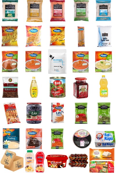 Blueden Ramazan Paketi Kumanya Ezrak Gıda Yardım Kolisi 36 Parça 147 Nolu Paket Blueden Ramazan Paketi Kumanya Ezrak Gıda Yardım Kolisi 36 Parça 147 Nolu Paket