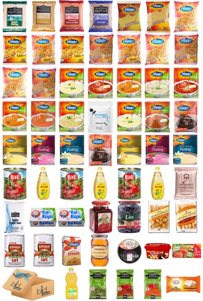 Blueden Ramazan Erzak Kumanya Yardım Gıda Paketi Paketi 61 Parça 140 Nolu Paket Blueden Ramazan Erzak Kumanya Yardım Gıda Paketi Paketi 61 Parça 140 Nolu Paket