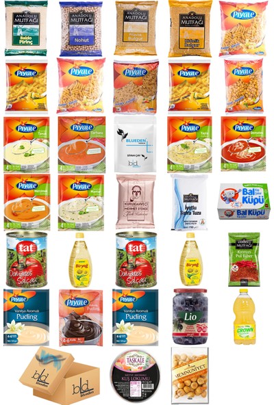 Blueden Ramazan Paketi Kumanya Ezrak Gıda Yardım Kolisi 32 Parça 73 nolu Paket Blueden Ramazan Paketi Kumanya Ezrak Gıda Yardım Kolisi 32 Parça 73 nolu Paket