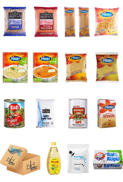 Blueden Ramazan Kumanya Gıda Paketi 16 Parça 95 Nolu Paket Blueden Ramazan Kumanya Gıda Paketi 16 Parça 95 Nolu Paket