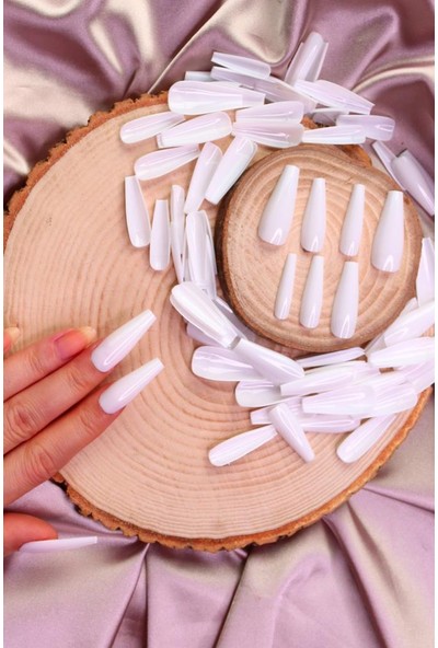 Mujgan 100'LÜ Beyaz Takma Tırnak T7 Mujgan