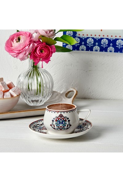 Karaca Nakkaş 6 Kişilik Kahve Fincanı Takımı 90 ml